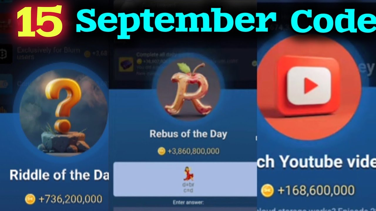 xempire daily rebus the day riddle the day September 15 - YouTube