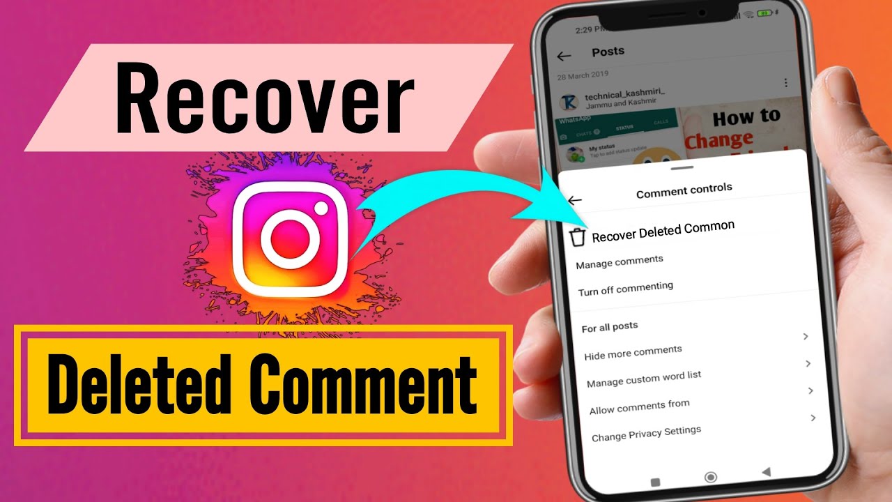 How to Recover Deleted Instagram Comments | Recover Instagram Comments ...