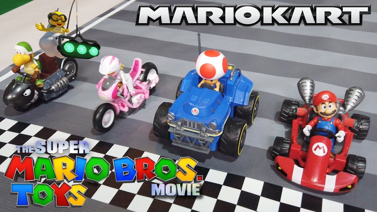 Super Mario Bros Movie Mario Kart Pull Back Kart Toys Unboxing Review ...