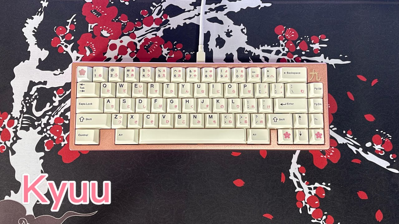 Kyuu with Black Cherry Pie switches sound test + Tape mod - YouTube