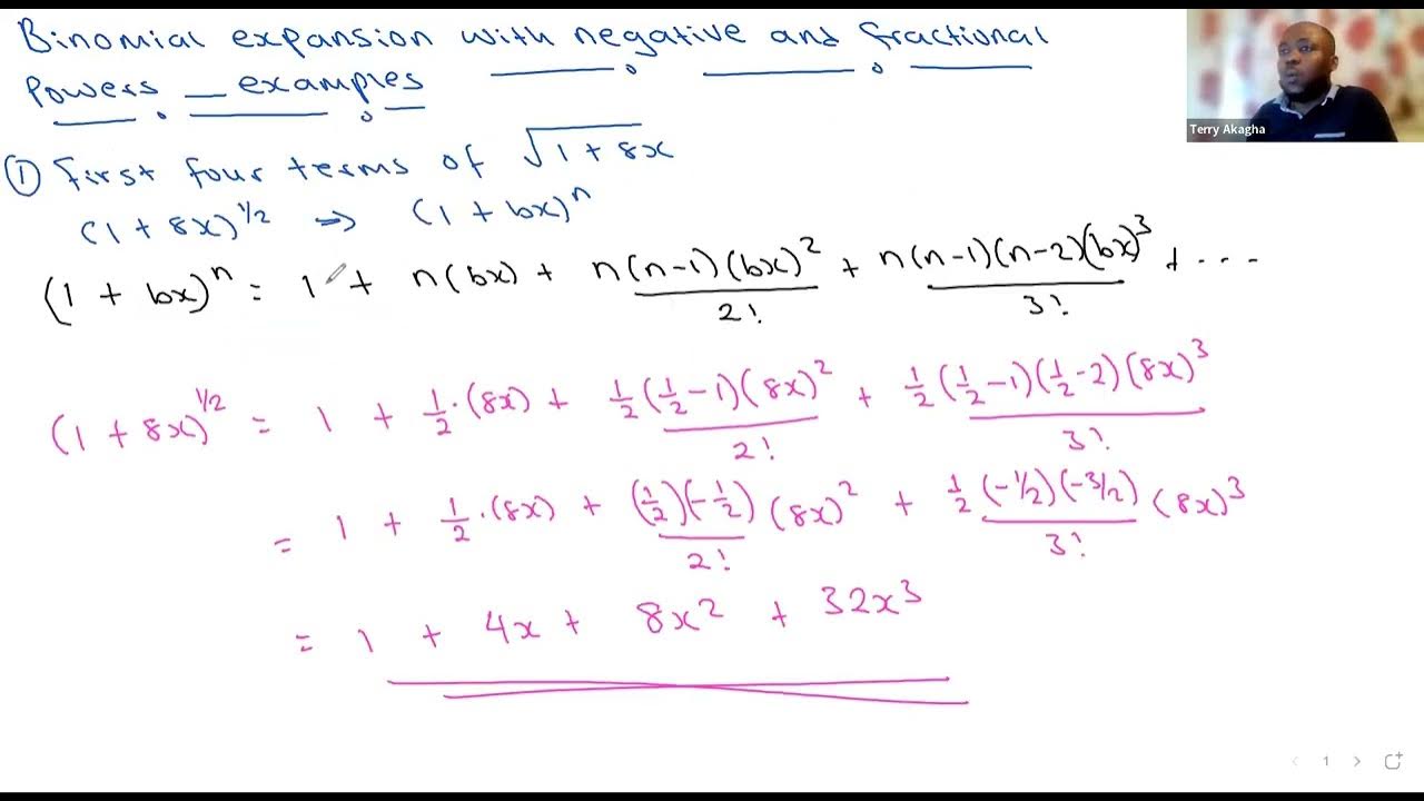 7 of 7 - Binomial expansion with negative and fractional powers Part 2 (With examples) - With ...