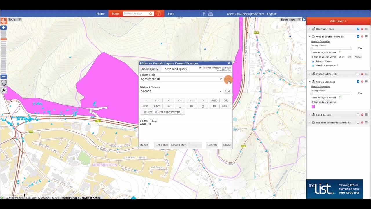 How to search layers in LISTmap. - YouTube