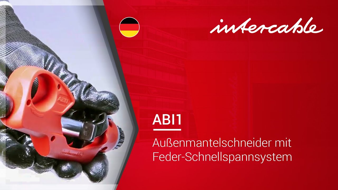 Anwendung: ABI1 Außenmantelschneider mit Feder-Schnellspannsystem - INTERCABLE - YouTube