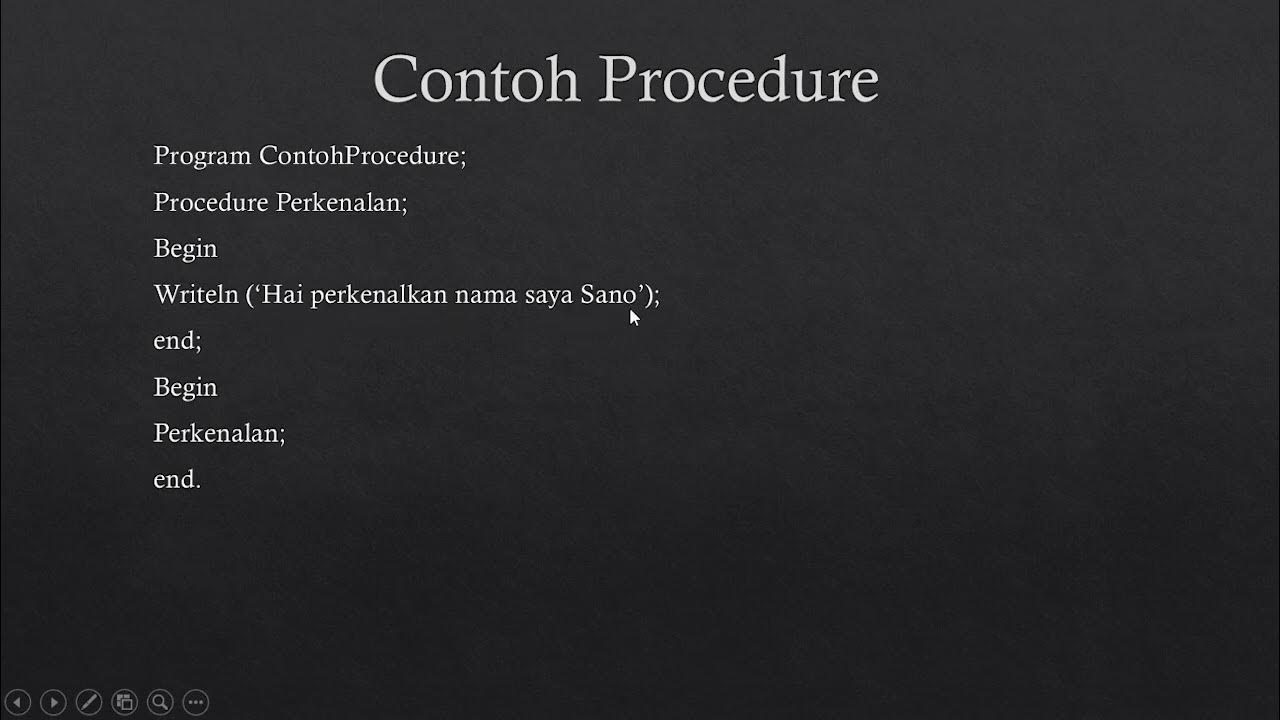 Procedure Pascal - YouTube