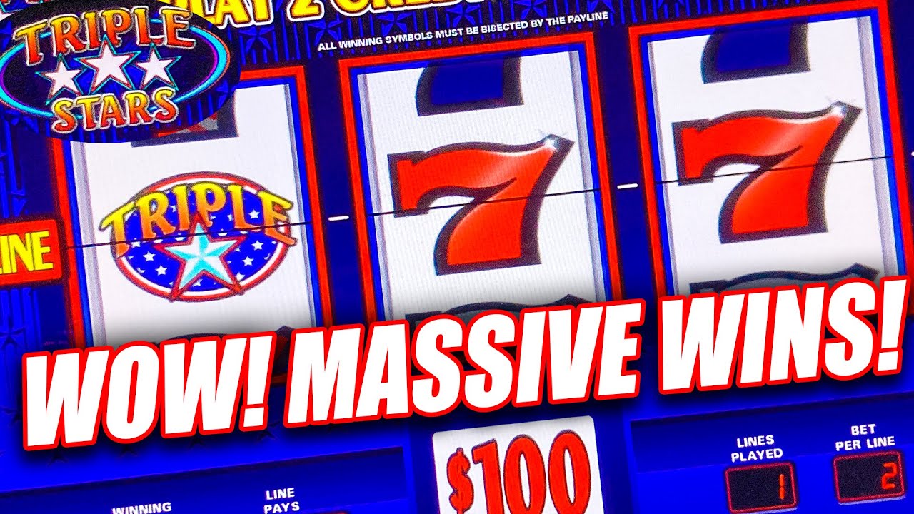 AMAZING JACKPOT WINS ON HIGH LIMIT TRIPLE STARS SLOT MACHINE BIG BETS ...
