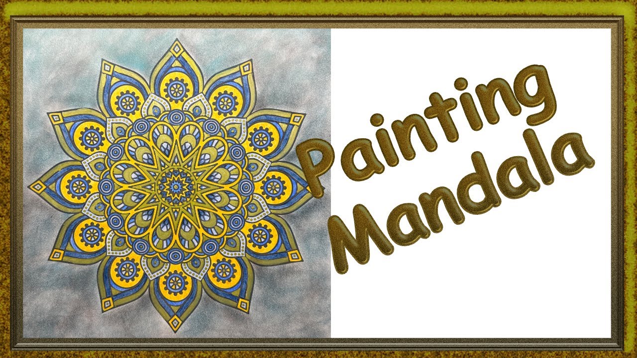 Painting Mandala with makeup and colored pencils #painting #coloring # ...