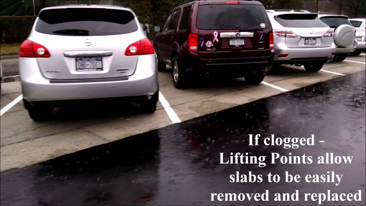 StormCrete during an intense rain event (+/- 2.5") - YouTube