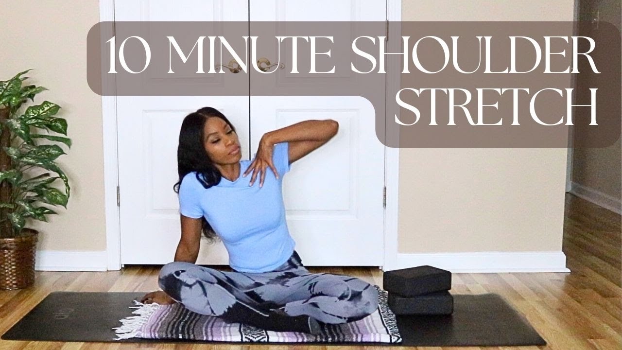 10 Minute Yoga Stretch for SHOULDERS || Tension Release || Shoulder ...