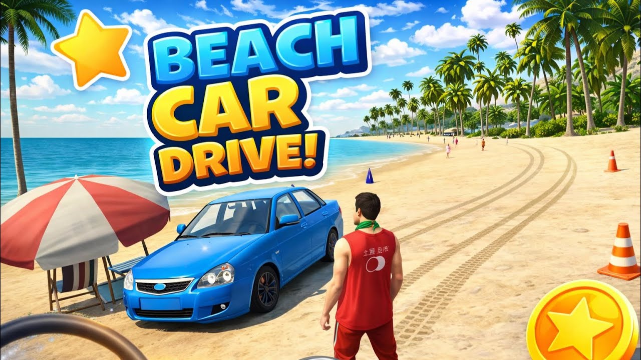 Beach Car Driving 🏖️🚗 | Fun Driving Game Gameplay for Kids - YouTube
