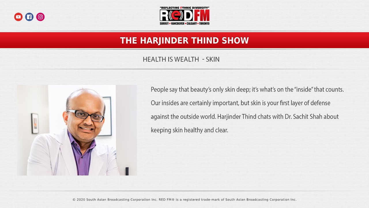 RED FM: Health is Wealth - Skin | The Harjinder Thind Show - YouTube