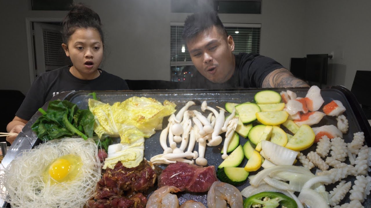 MUKBANG! WAGYU STEAK WITH DHAT SEEN! THAI LAO BUTTER PAN! - YouTube