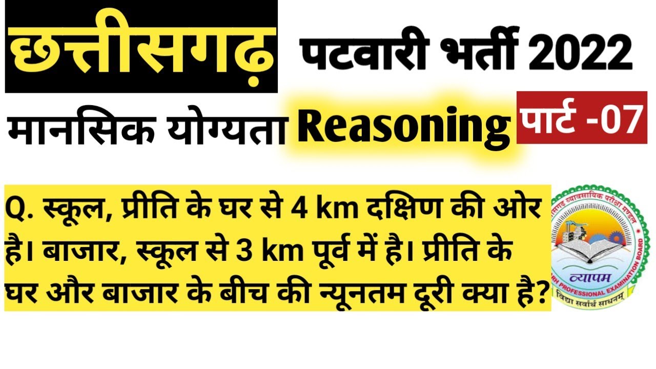 Cg Patwari Reasoning 07 Direction And Distance Reasoning Tricks cg-patwari-reasoning-07-direction-and-distance-reasoning-tricks