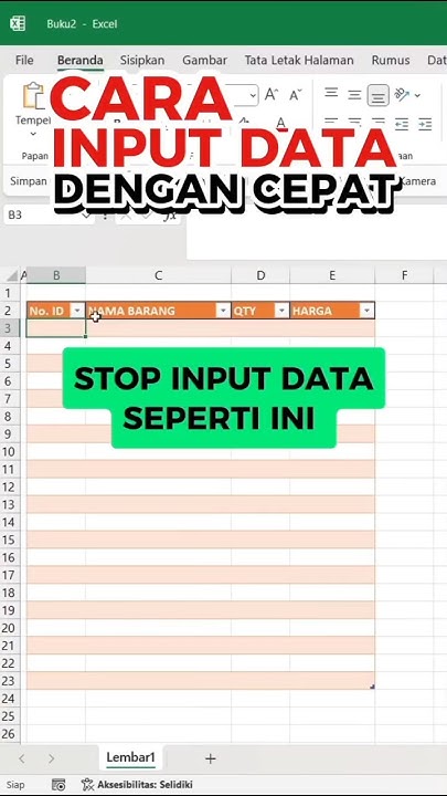Tutorial Excel Cara Input Data Dengan Cepat di Excel #shorts #tutorial - YouTube