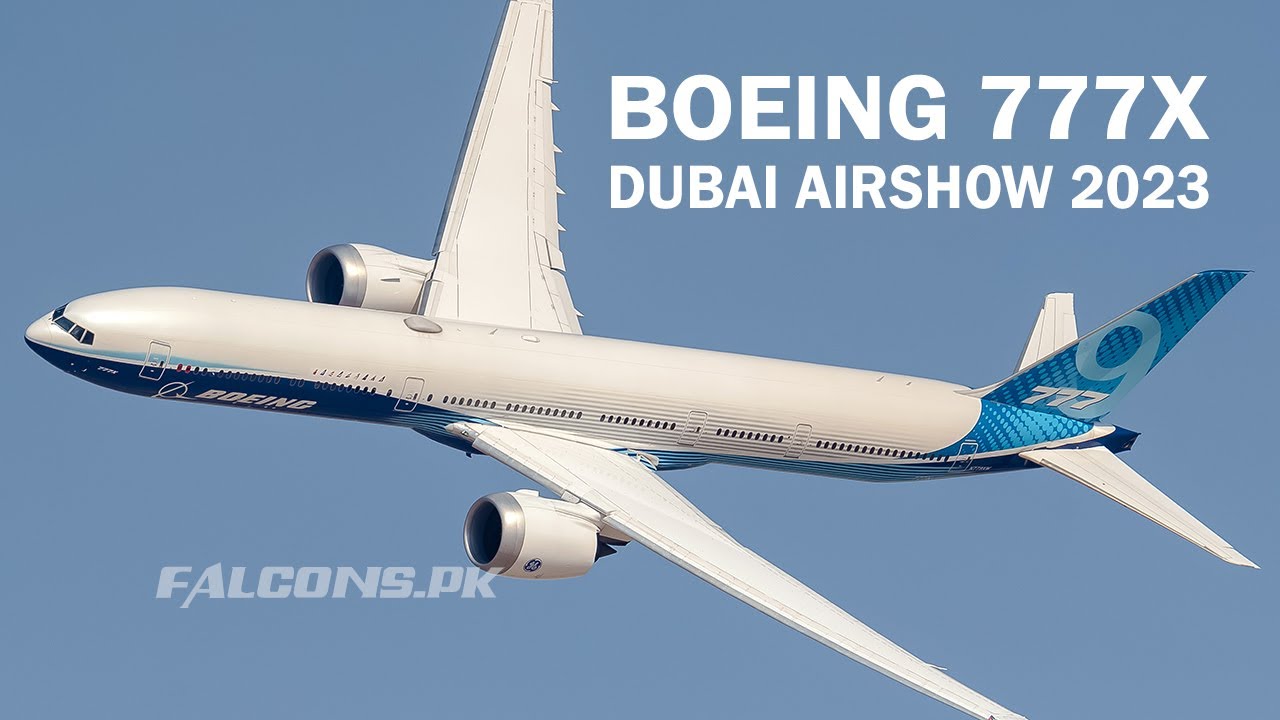 Boeing 777X N779XW Flight Demonstration | Dubai Airshow 2023 Day 1 - YouTube