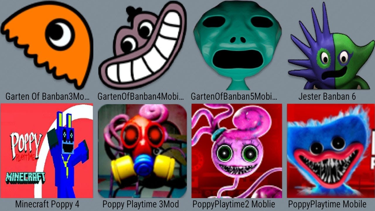 Garten Of Banban Mobile 3+4+5+Jester 6 - Ending ,Minecraft Poppy ...