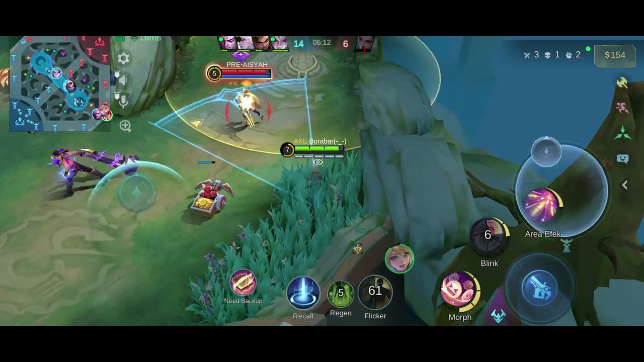 Bermain Mobile legend Menggunakan hero Beatrix - YouTube