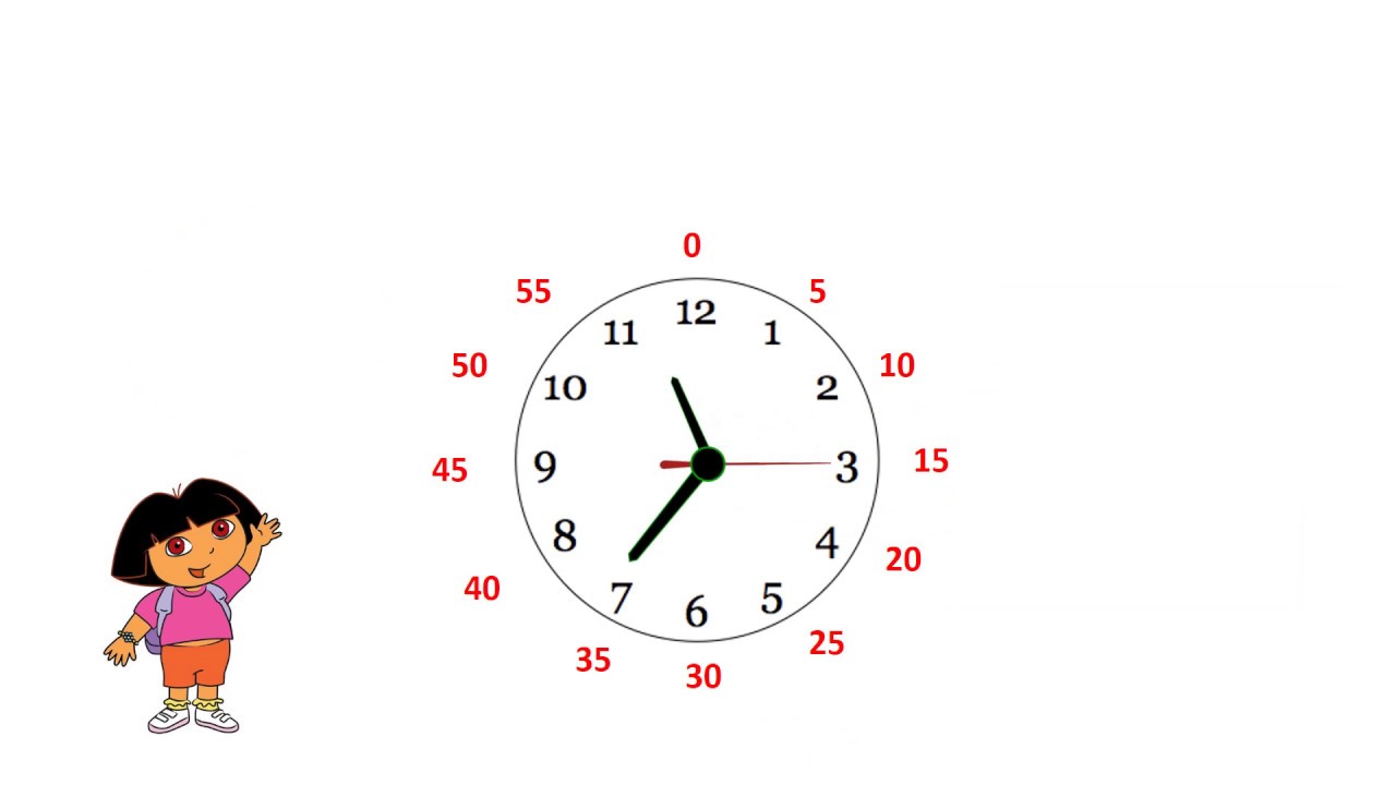 Watch Dora learning to see time in wall clock - YouTube