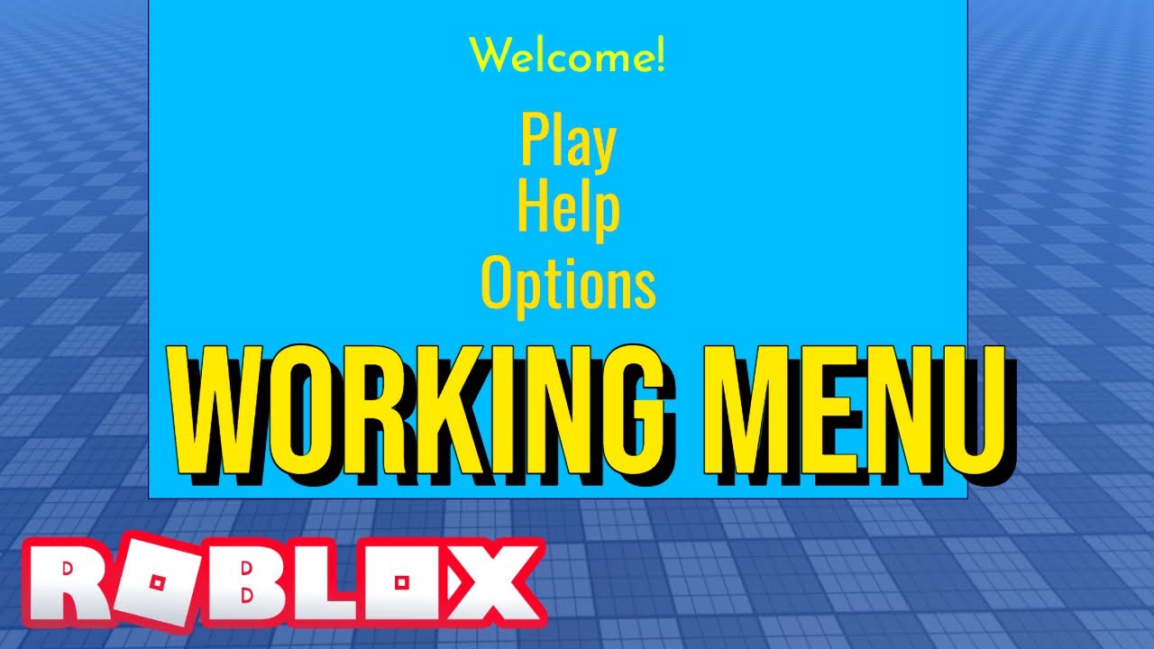 Roblox Studio How To Make A Working Main Menu - YouTube