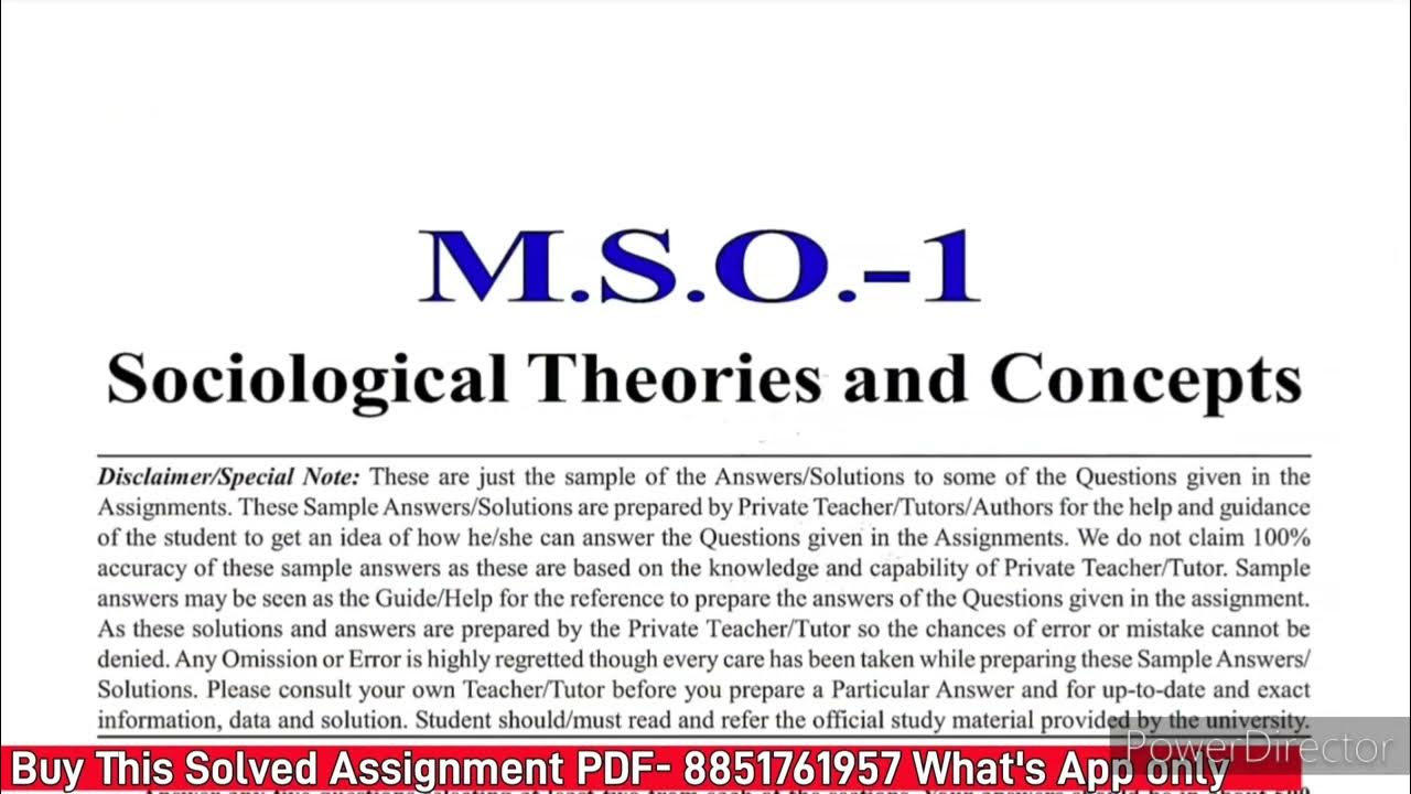 MSO 01 Solved Assignment 2024-2025 | MSO 01 Solved Assignment 2024-25 In English | MSO 1 ...