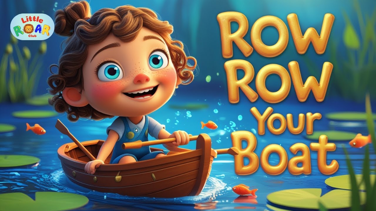 Row Row Row Your Boat | Animal Adventure Nursery Rhyme for Kids # ...