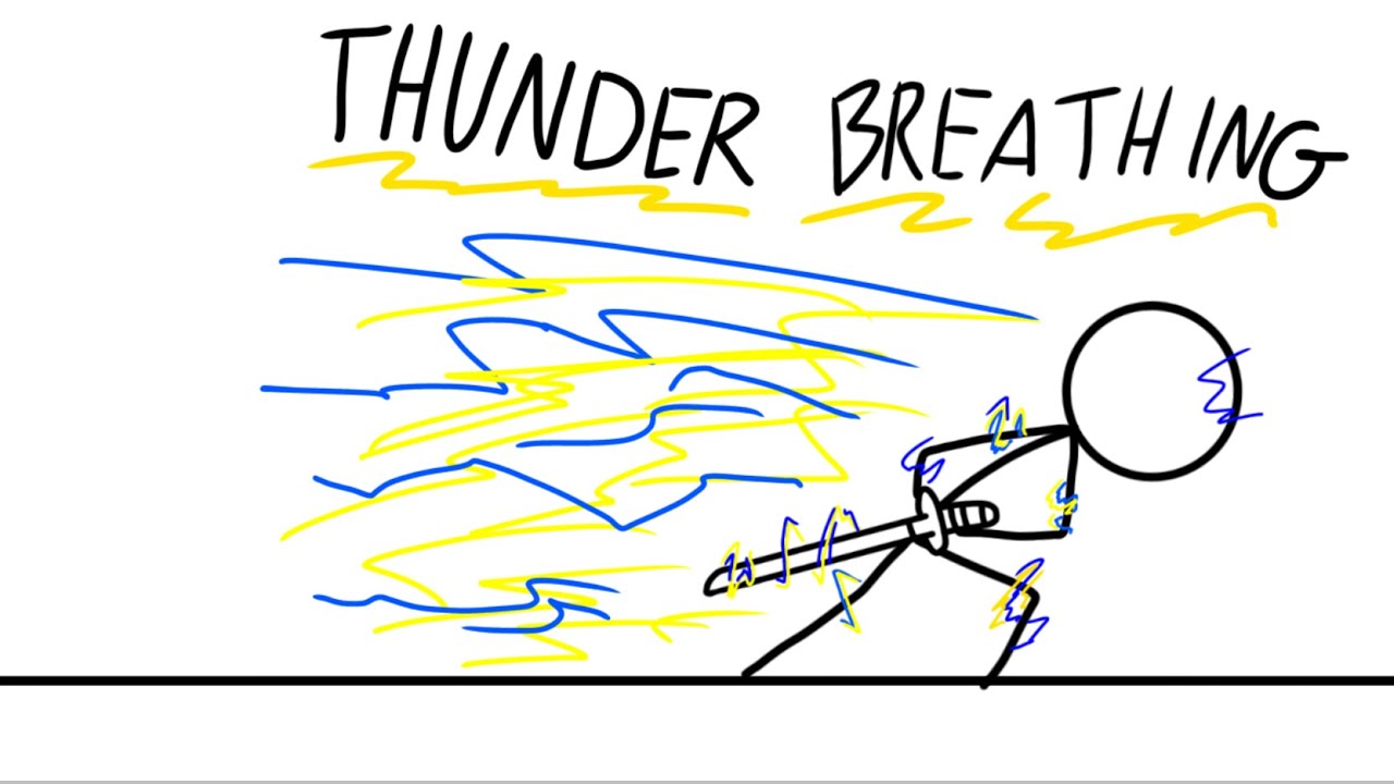 Thunder breathing stickman - YouTube