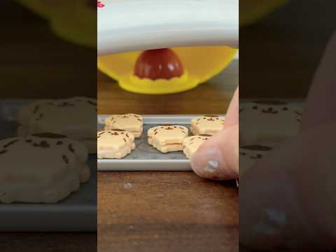 ASMR lets cook some Pompompurin cookies #miniature #miniverse #sanrio