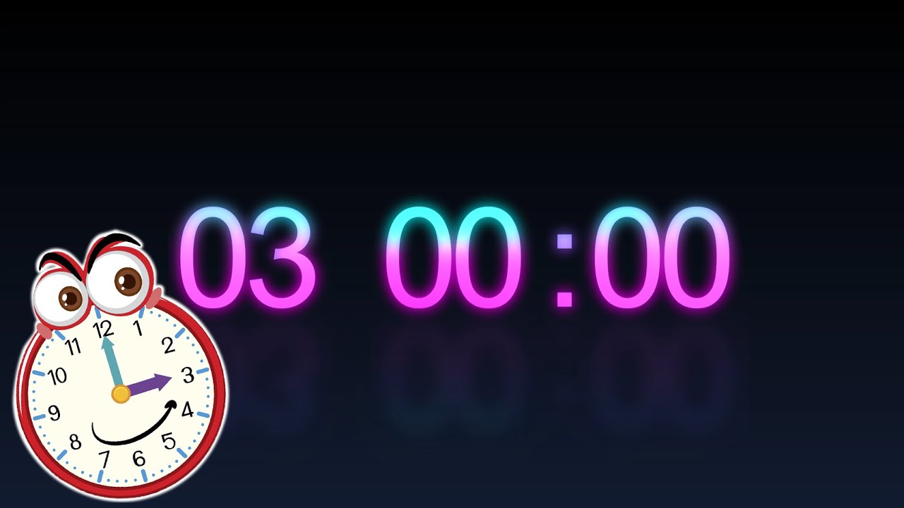 TEMPORIZADOR 3 HORAS ( cuenta atrás ) EN SILENCIO 👀🔴⏰ HAPPY DAY - YouTube