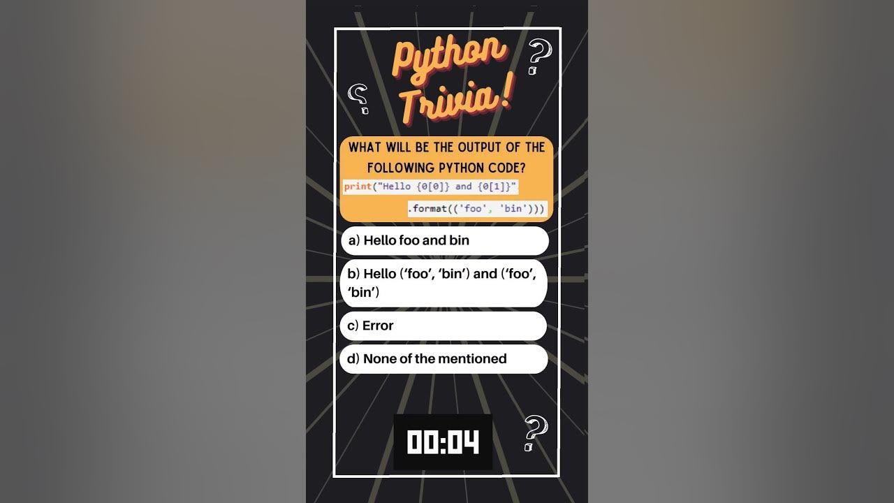 Python Trivia String 74 #coding #python #techcommunity #shorts #trending #viral #datascience ...