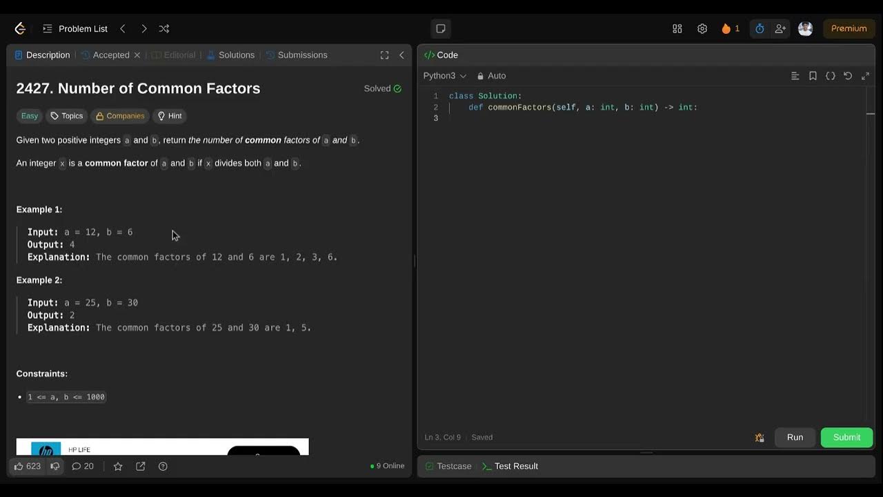 common factors using Python - YouTube