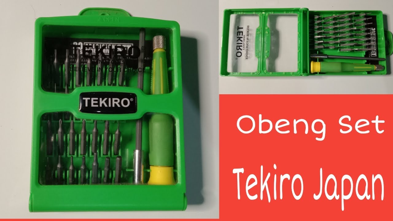kunci obeng set kecil 30 IN 1 Merk Tekiro japan - YouTube