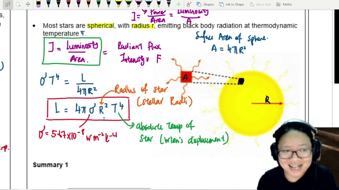 25.2b Stefan-Boltzmann's Law for Stellar Radii | A2 Astronomy Cosmology ...