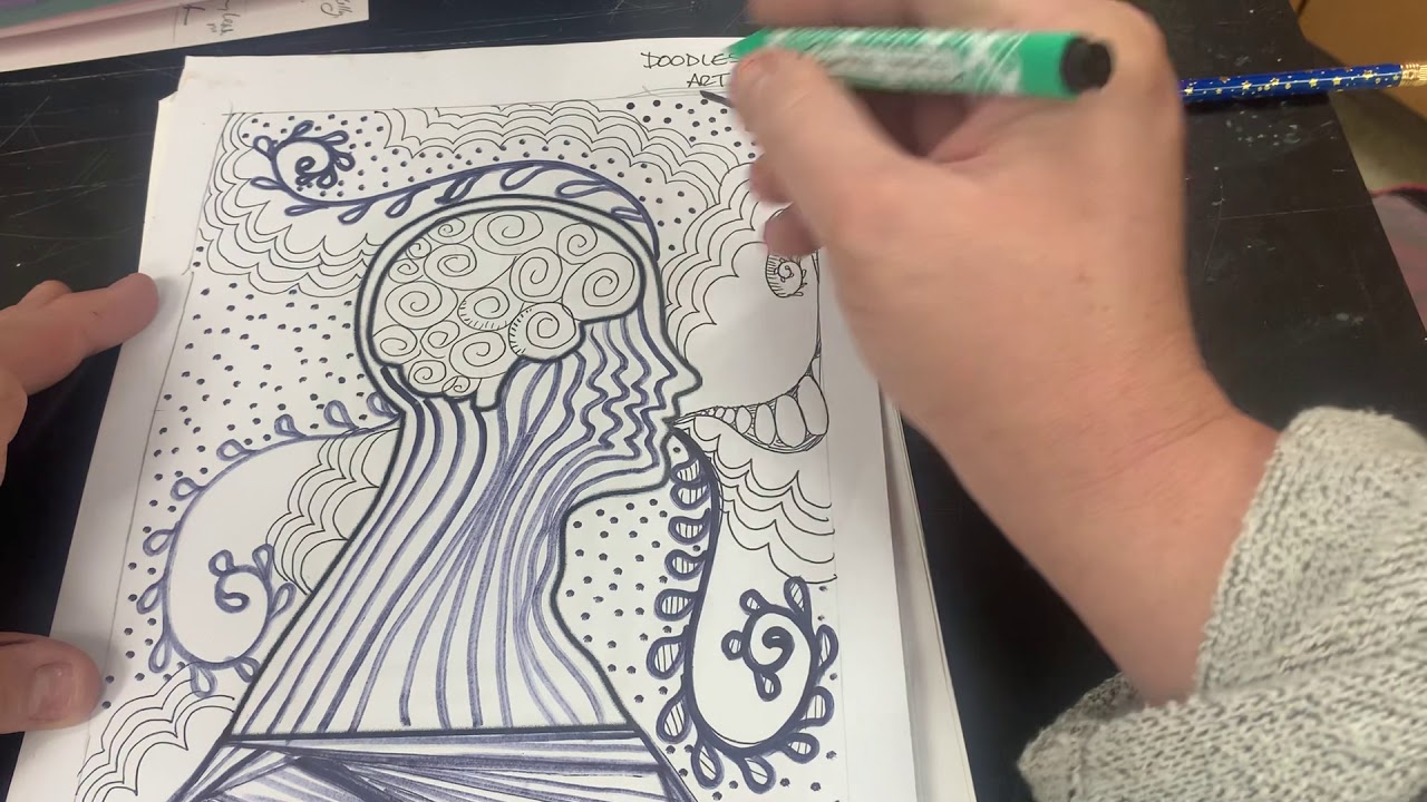 Stream of consciousness drawing, part 2 - YouTube