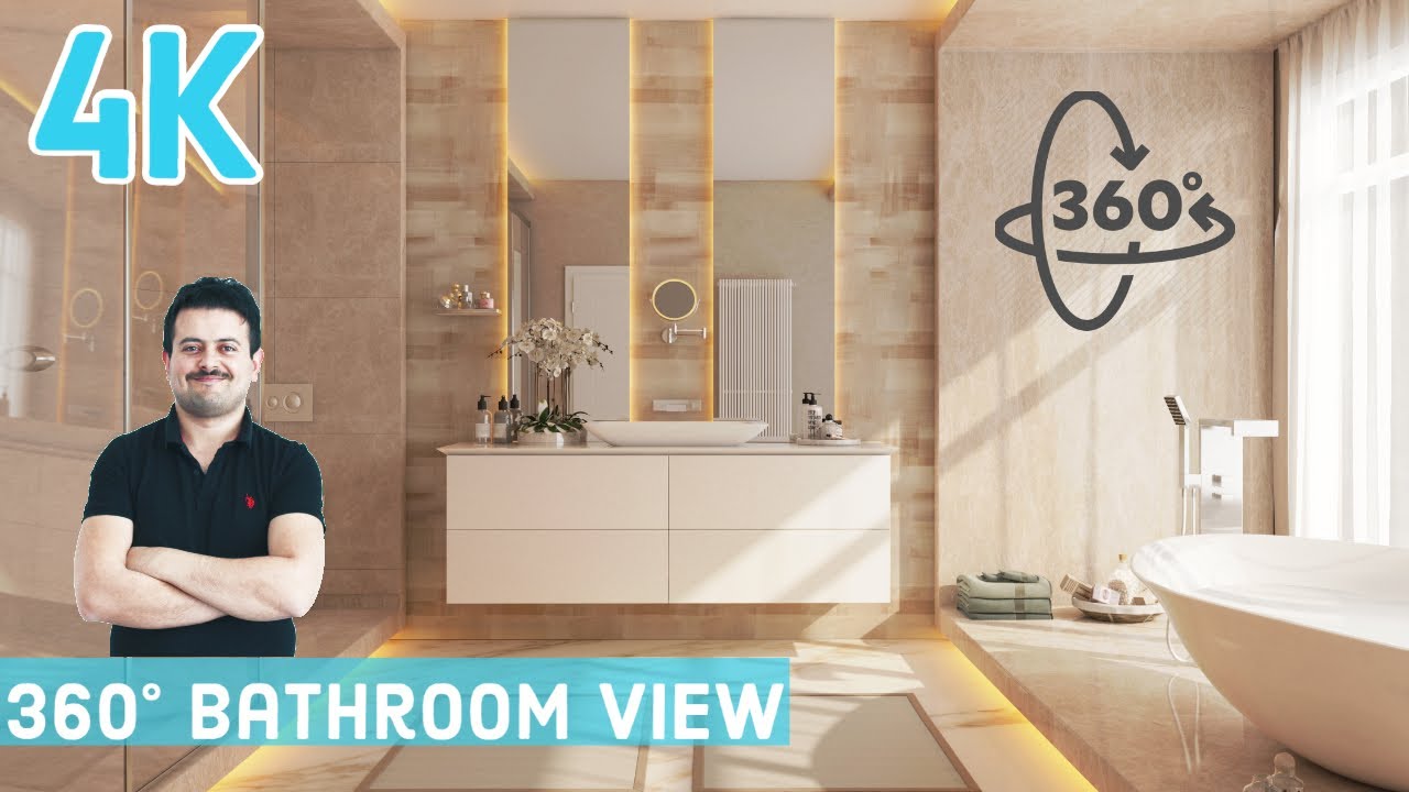 Bathroom Design 360 Degree View | VR360 | 4K Virtual Reality - YouTube