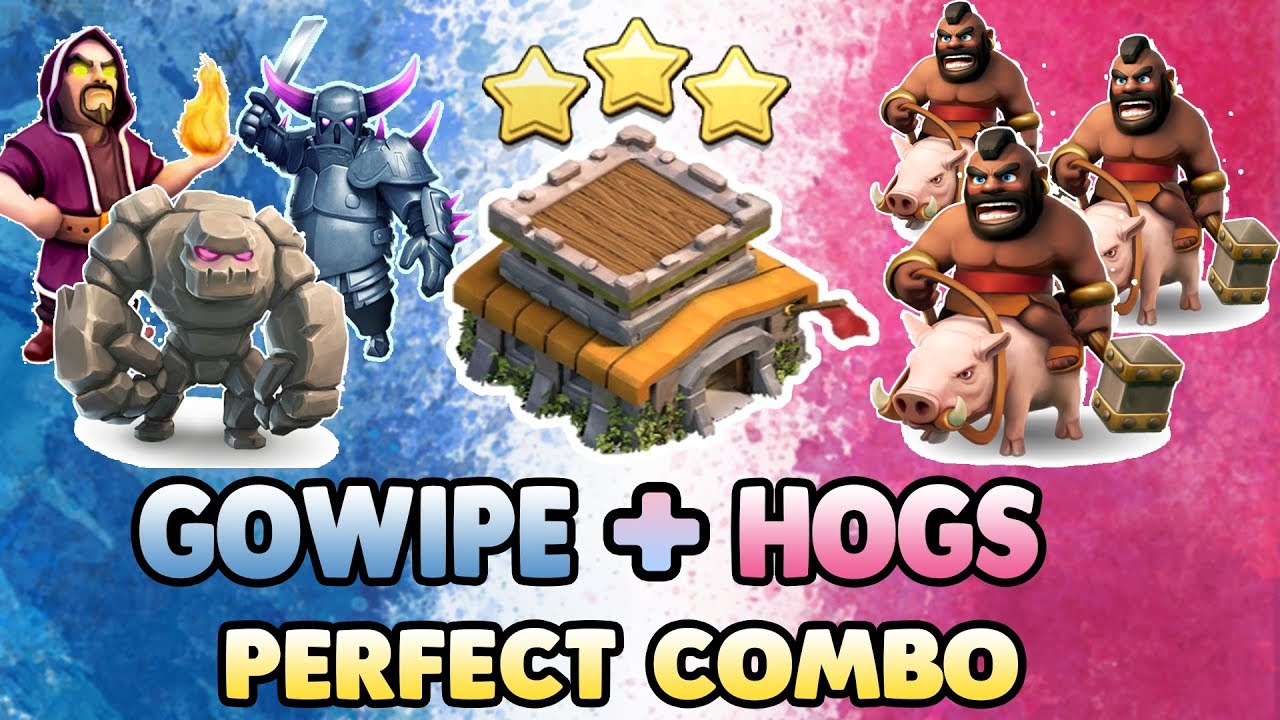 Town Hall 8 ( TH8 ) "GOWIPE + HOGS" War Attack Strategy 2017 | Perfect ...