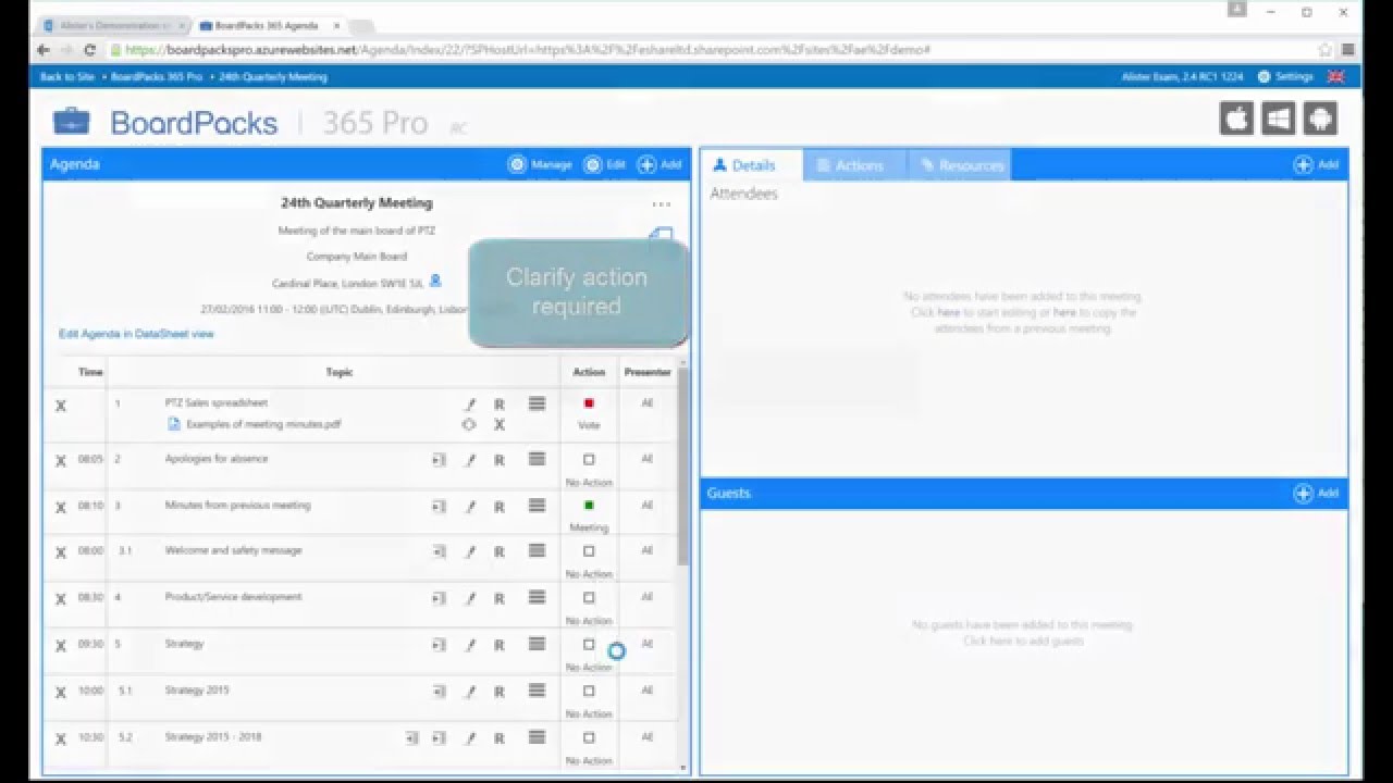 BoardPacks - Creating a meeting in 3 Minutes - YouTube