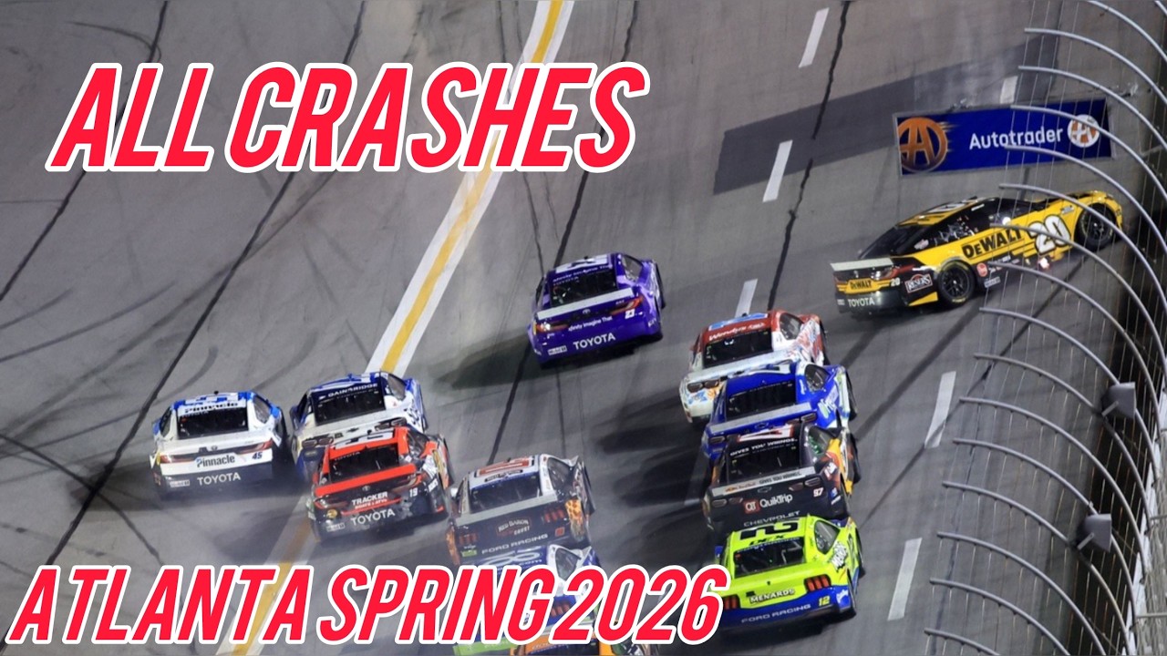 2026 NASCAR Atlanta Spring All Crashes + Finishes - YouTube