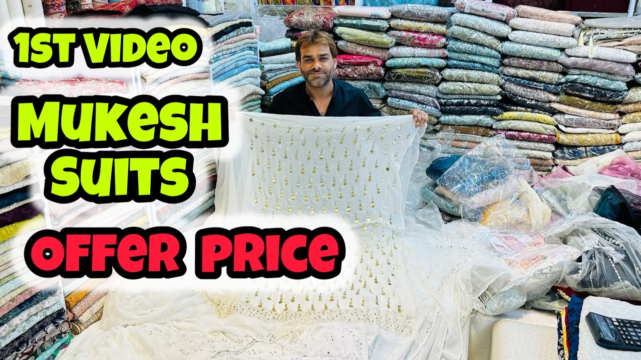 Big Offer Handmade Mukesh Work Suits | Latest Design Mukesh Work Suits ...
