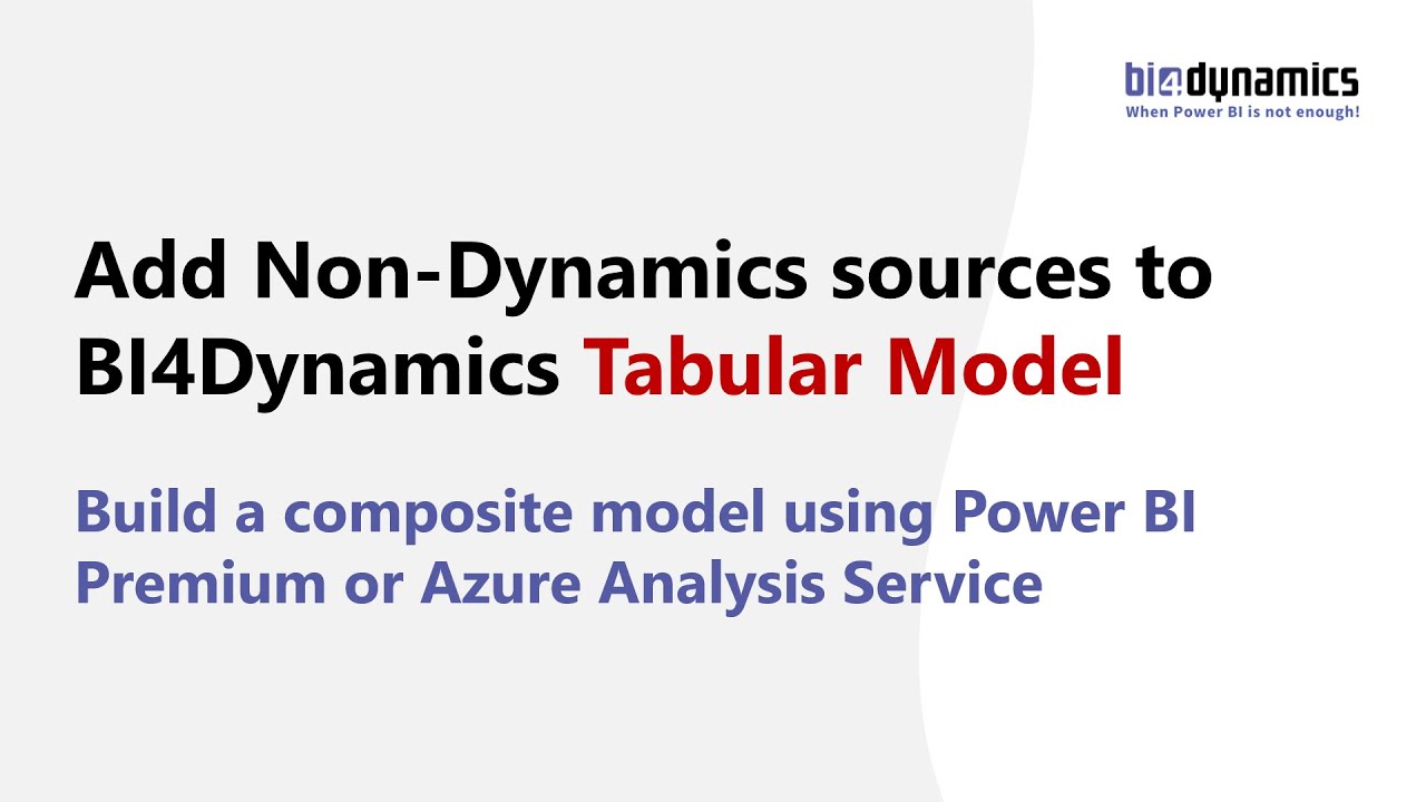 Build Power BI Composite Model from BI4Dynamics Tabular Model - YouTube