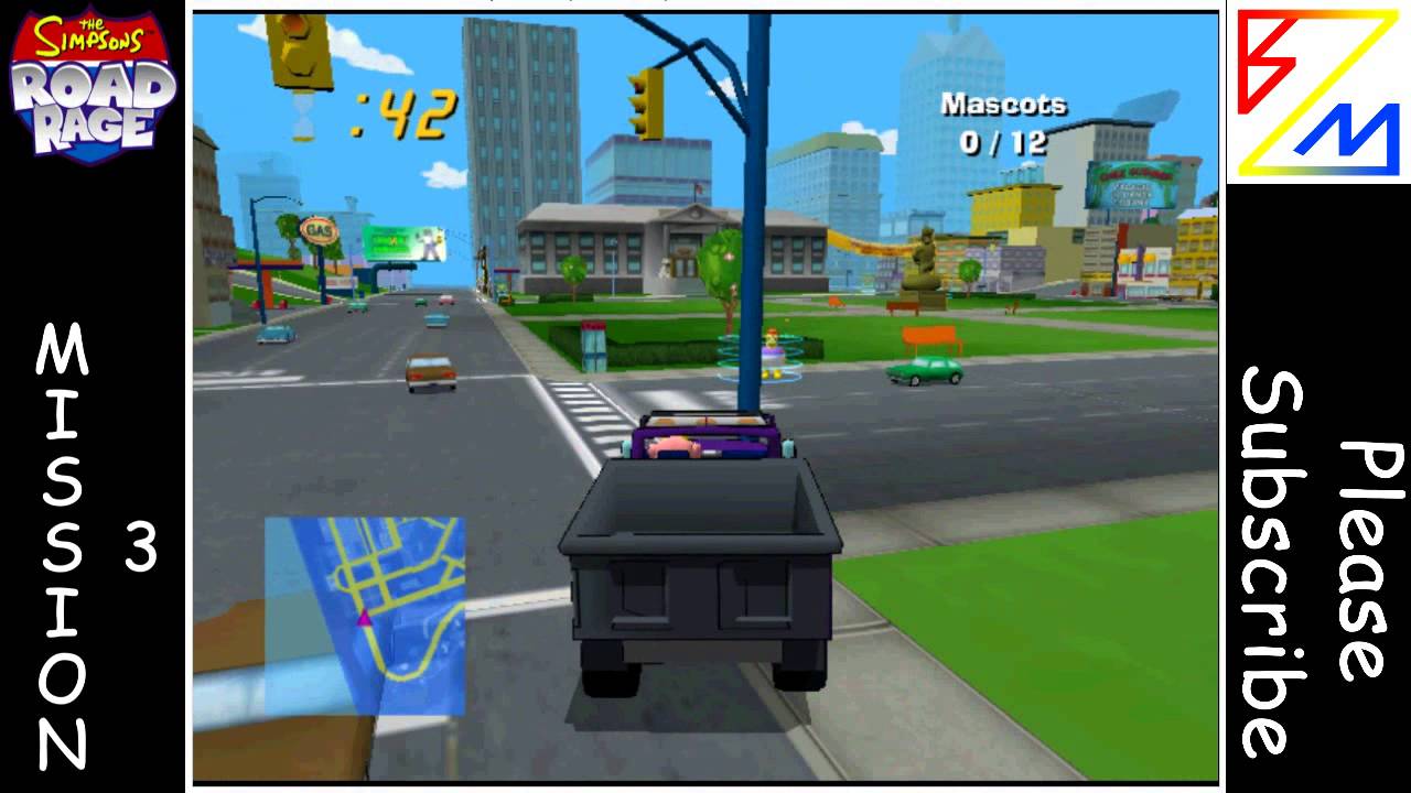 The Simspons Road Rage- Mission 3- barney's rage - YouTube