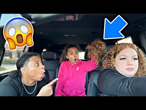 CUTTING MY MAMA WIG WHILE SHES DRIVING !! **MUST WATCH** 🫣