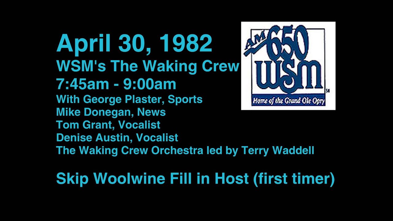 WSM's "Waking Crew" morning drive program. April 30 1982 - YouTube