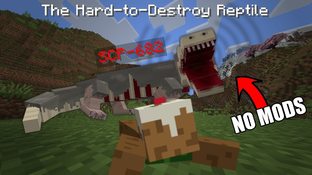 I added SCP-682: THE HARD-TO-DESTROY REPTILE in Minecraft using NO MODS ...