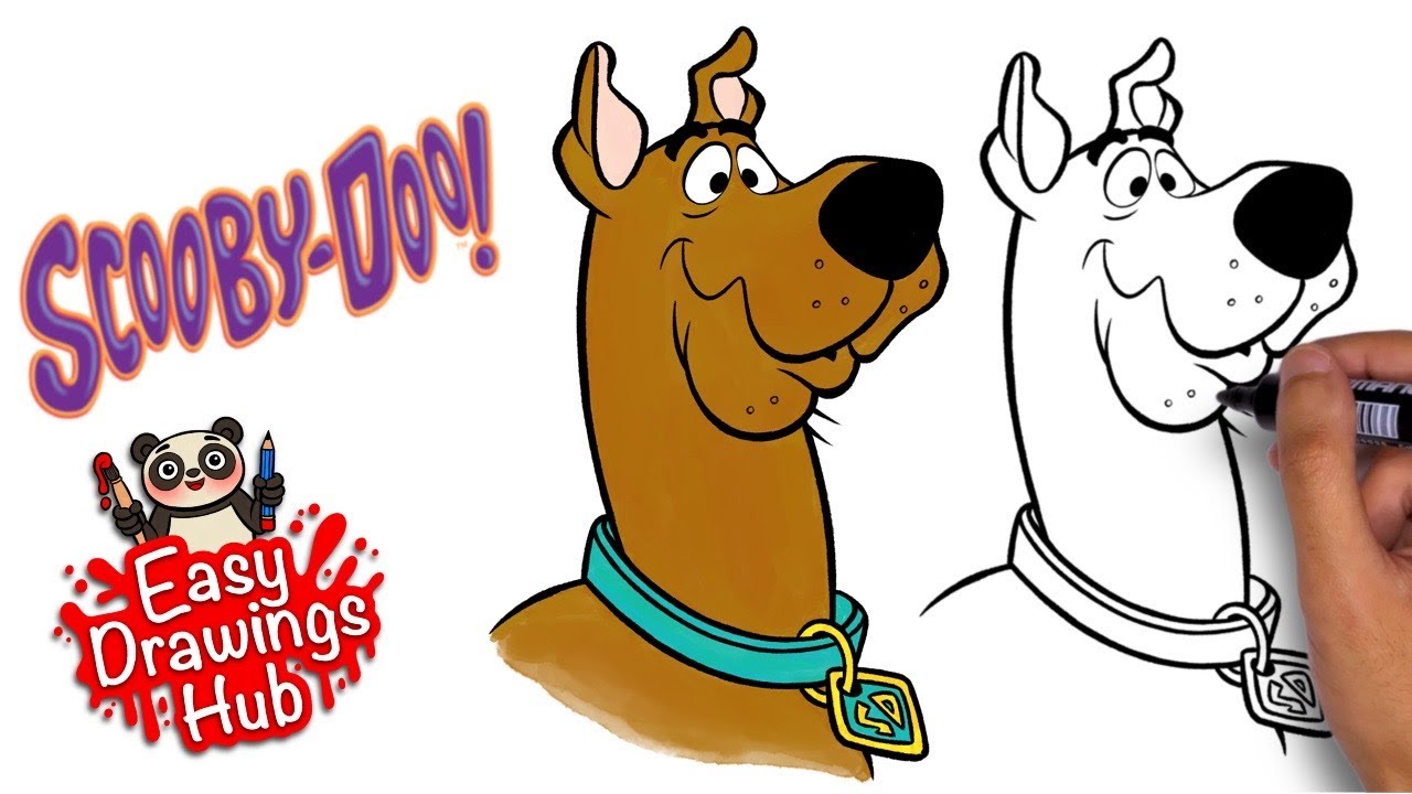 How to draw Scooby Doo in 5 minutes - Easy Drawing - YouTube