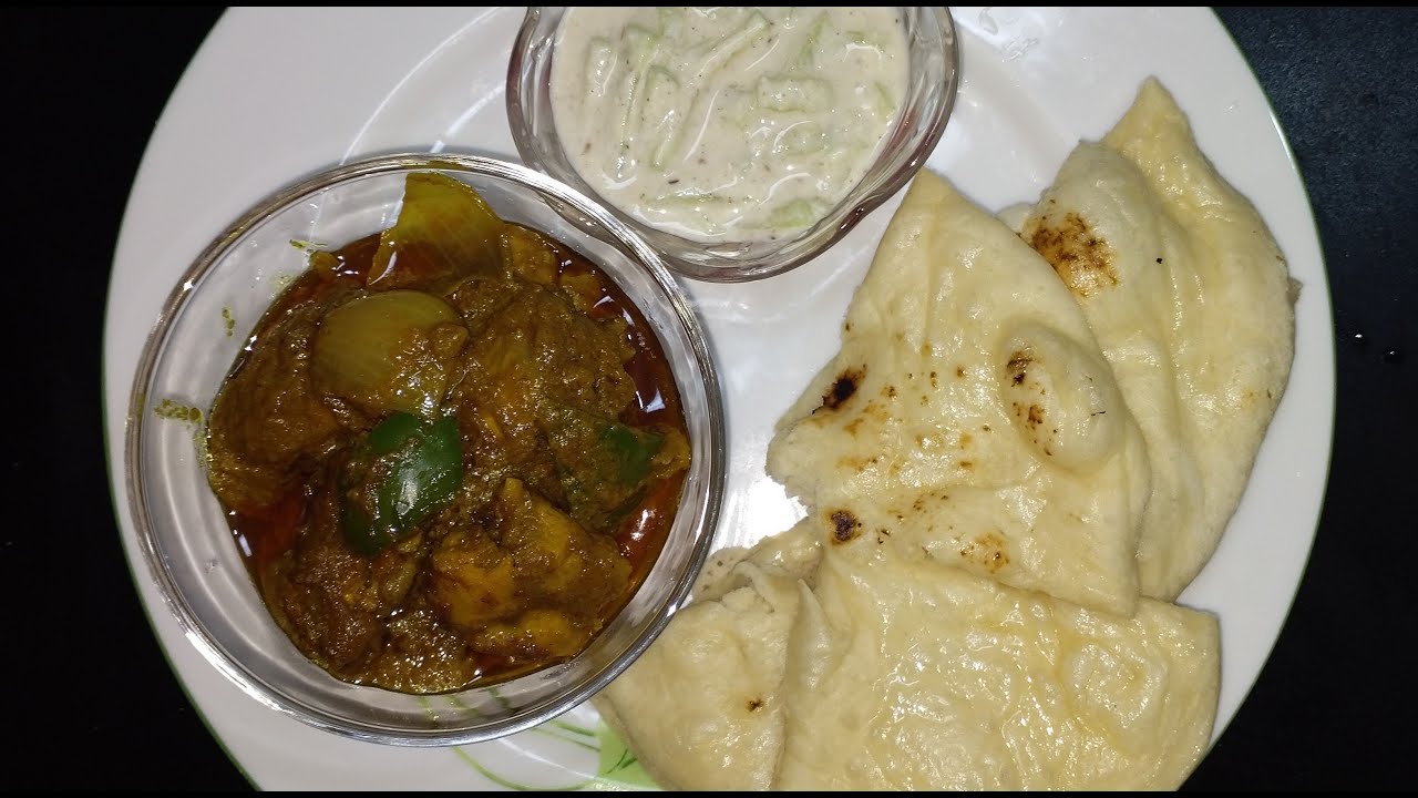 Chicken jhal fry with Naan roti // নান রুটির সাথে মুরগির ঝাল ফ্রাই ...