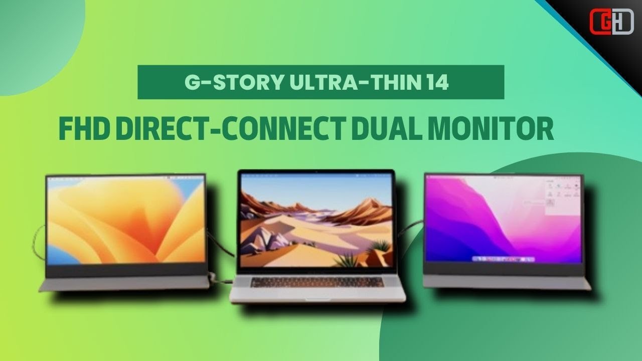 G-Story Ultra-thin 14’’ FHD Direct-Connect Dual Monitor - YouTube