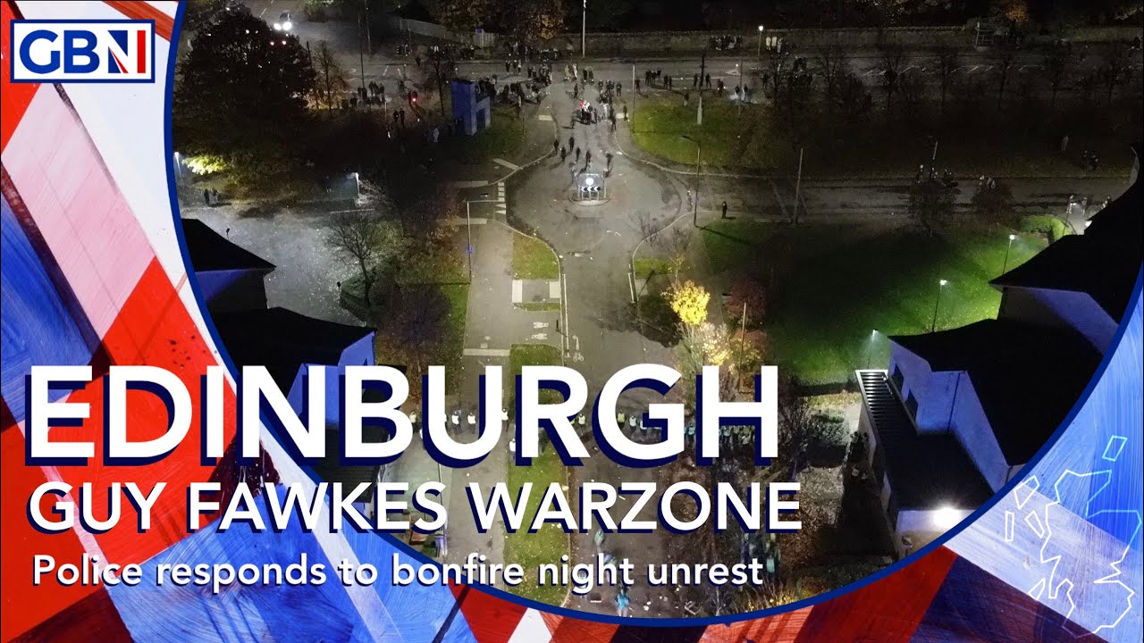 Youths hurl rockets at cops during Niddrie bonfire night chaos [GBNews ...