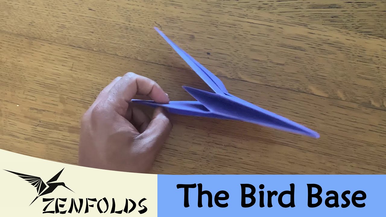 How to make an Origami Bird Base | Zenfolds - YouTube