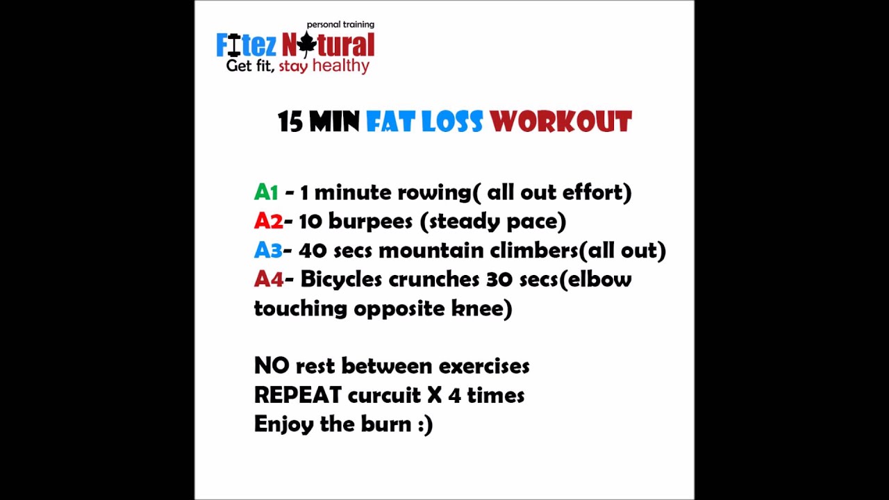 15 min fat loss workout guide- get those abs you always wanted - YouTube