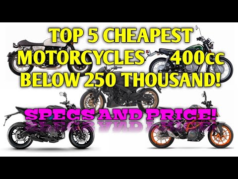 Top 5 cheapest motorcycles 400cc below 250 thousand pesos / Specs and ...