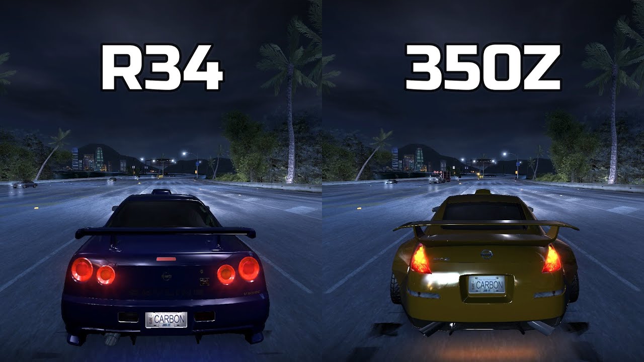 Nissan Skyline GTR R34 vs Nissan 350Z - Need for Speed Carbon (Drag ...